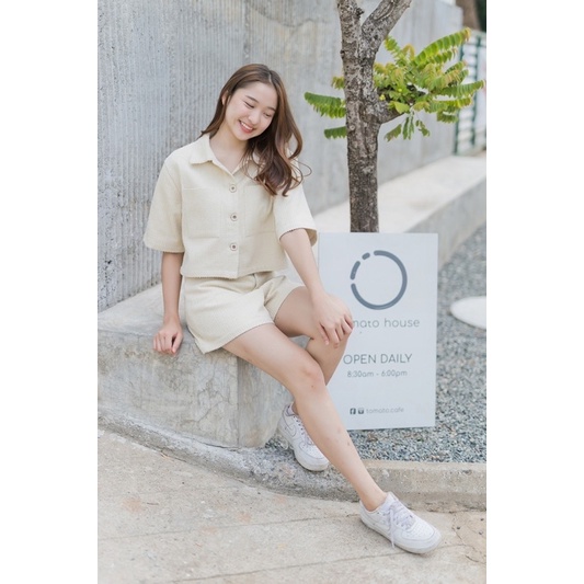 Numsha Brand ชุดเซ็ทคอปกกระเป๋าสองข้าง NB22008 - numsha_brand - ThaiPick