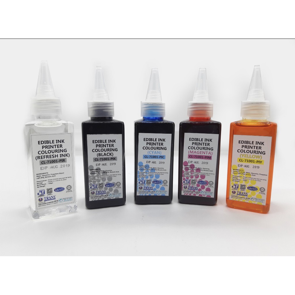 EDIBLE PRINTER INK HALAL/ Food Printer Pigment 6tob | Shopee Thailand