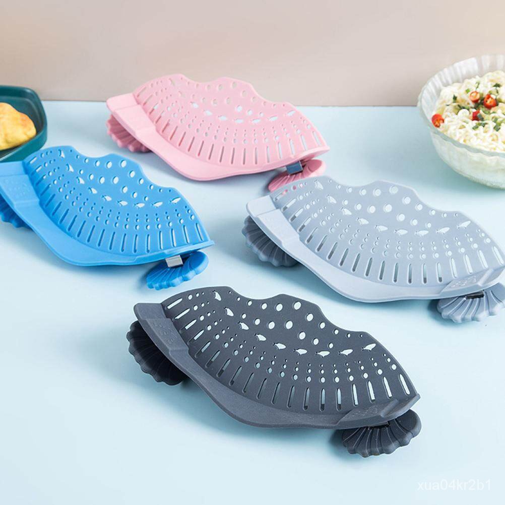1pcs Silicone Food Strainers Heat Resistant Clip On Strain Strainer ...