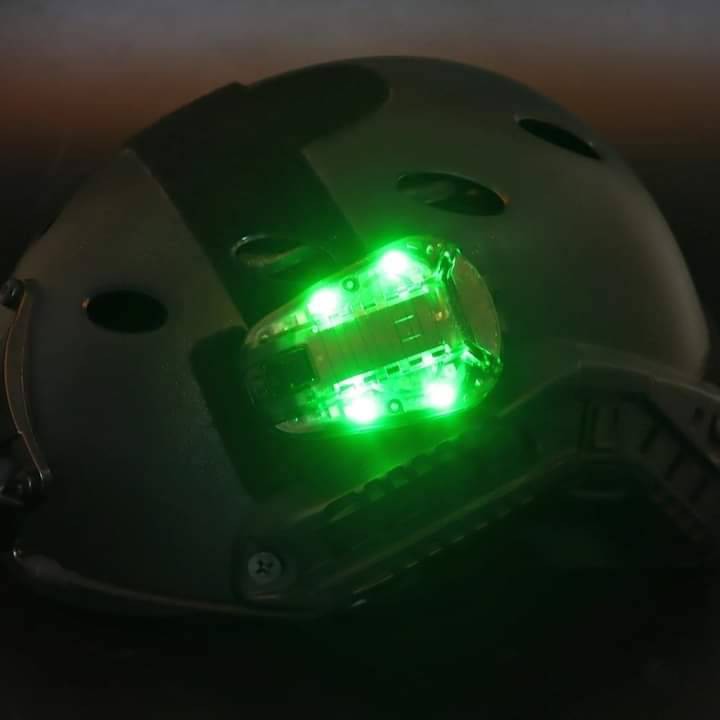 ไฟติดหมวก Helmet signal light ขนาด 8.85x5.8x3.8 cm มีให้เลือก 4แบบ สีดำ ...