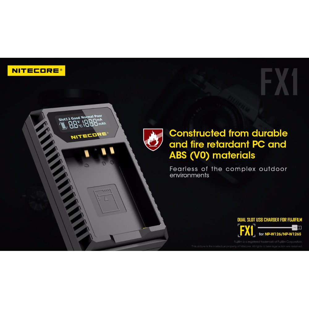 NItecore FX1 แท้100 X-PRO1 X-T1 XE1 XE2 HS30 X-T10 X-T2 X-E2S X-PRO2 X ...