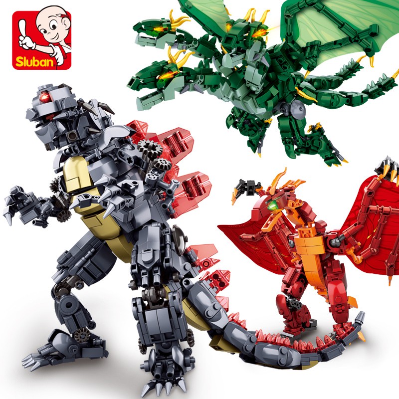 Happy Little Luban Building Blocks, Lego Boys, and Godzilla King of ...