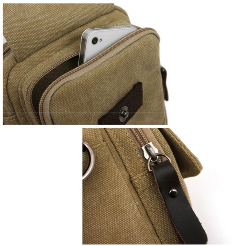 รุ่น NB617 กระเป๋า3 in 1 สะพายข้าง /คาดเอว /คล้องแขน ผ้าCanvas - aunnycool - ThaiPick