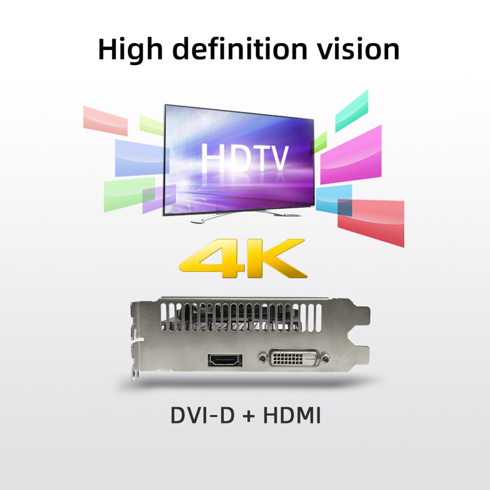 การ์ดจอ Yeston GT1030 4GB DDR4 64Bit PCI Express 3.0 HDTV DVID Gaming ...