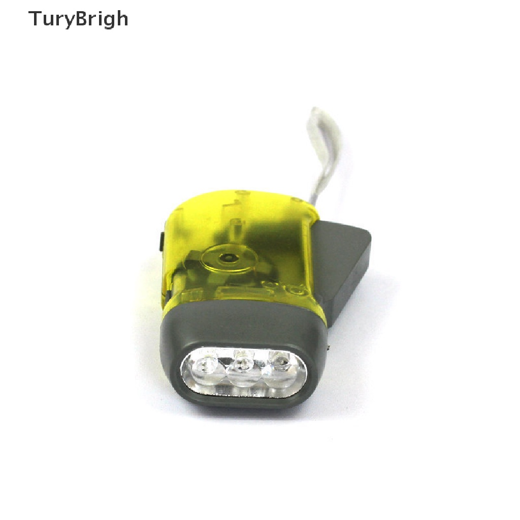 TUH 3 LED Hand Pressing Dynamo Crank Power Wind Up Flashlight Torch ...