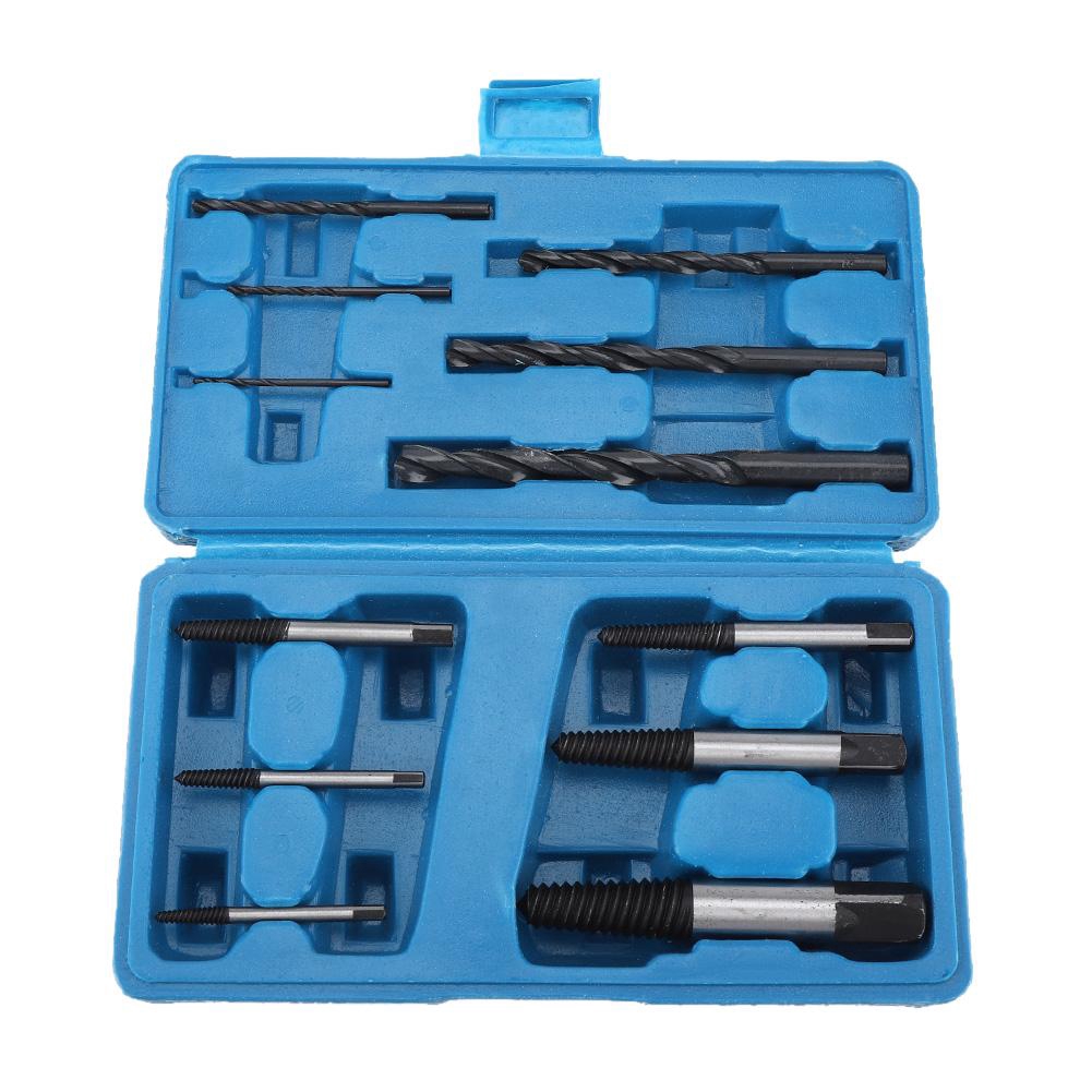 12Pcs Steel Screw Extractors and Drill Bits Guide Set Broken Bolts ...