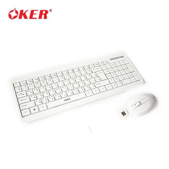 Oker ชุดคีบอร์ดเมาส์ไร้สาย Wireless keyboard mouse Combo set รุ่น G1000 เป็นคีย์บอร์ด/ เมาส์ไร้ ...