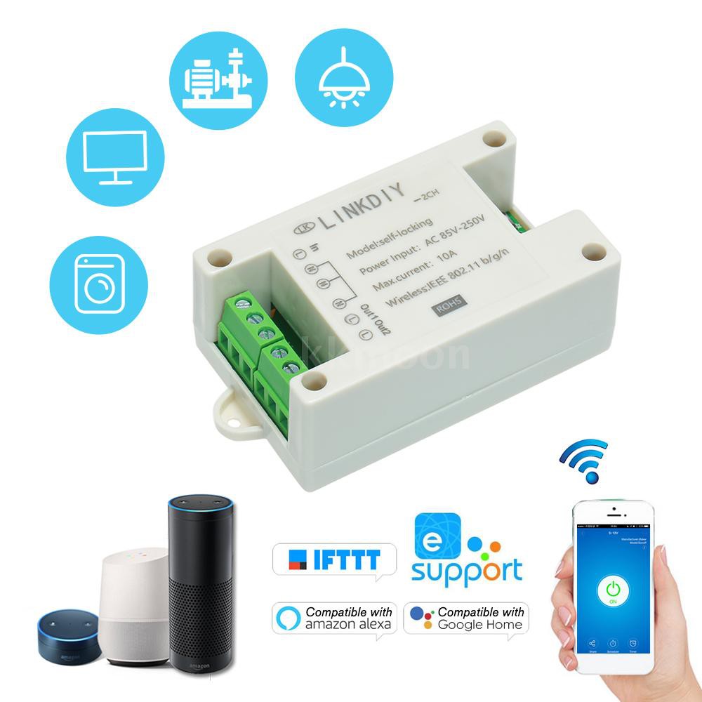 eWeLink Smart Wifi Switch Universal Module 2CH AC85-250V Wireless ...