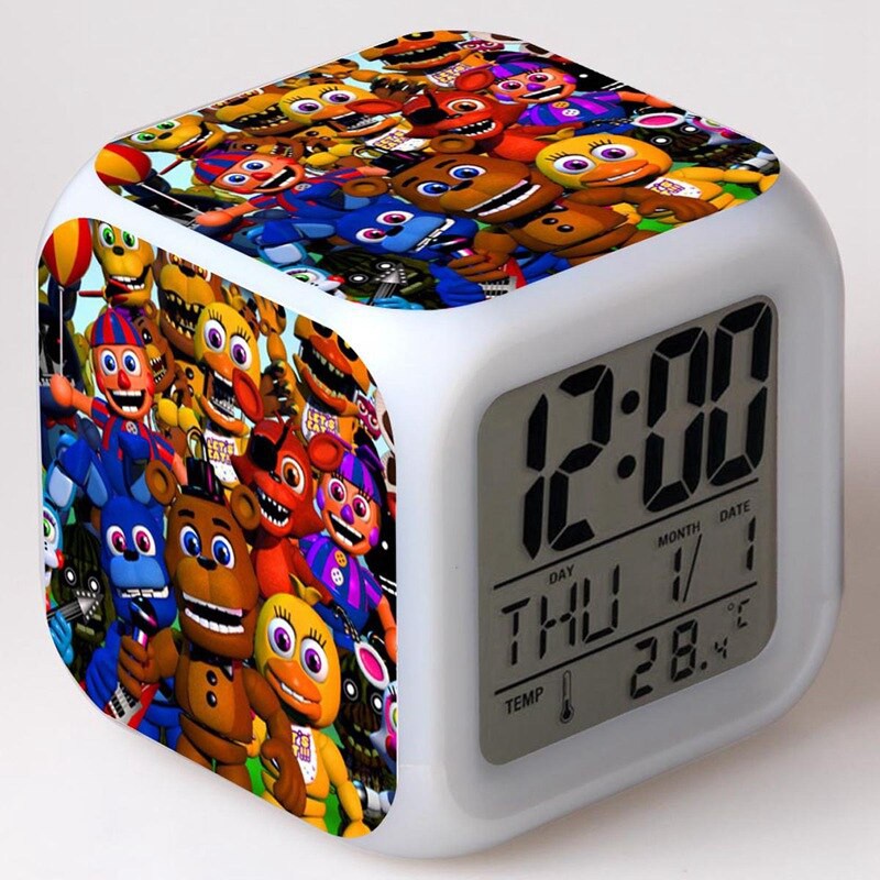 FNAF World Night Light LED 7 Color Change Digital Alarm Clock reloj ...