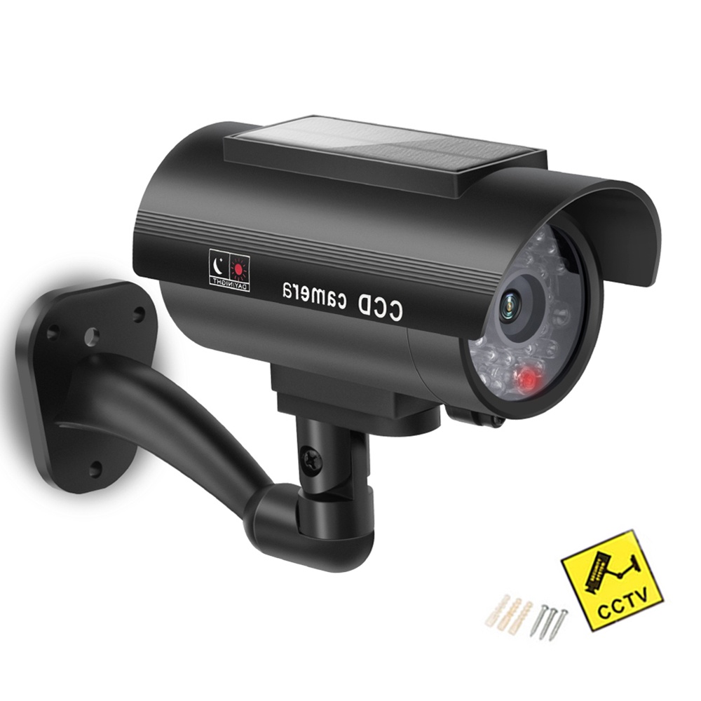กล้องวงจรปิด cctv Simulation Dummy Fake Camera Solar Power Waterproof ...