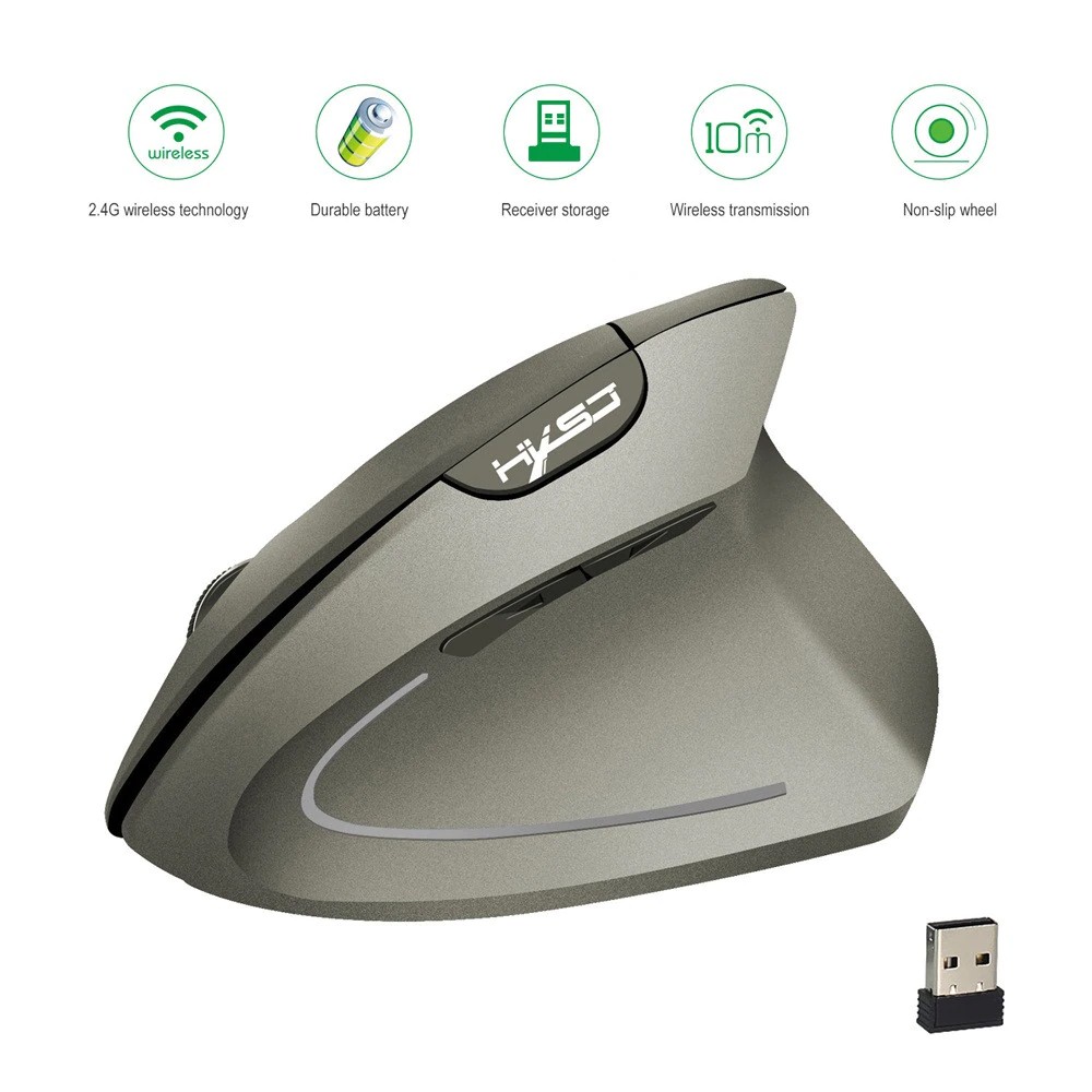 HXSJ T22 l T24 Ergonomic Vertical 2.4Ghz Wireless Mouse เม้าส์ไร้สาย ...