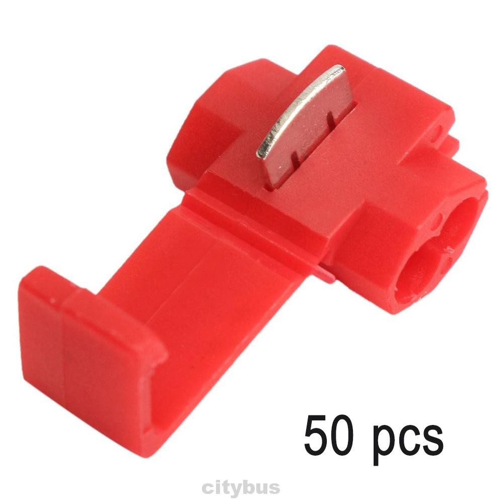 50Pcs Red Blue Snap On Connector Crimp Wire Splicer Terminal Lock ...