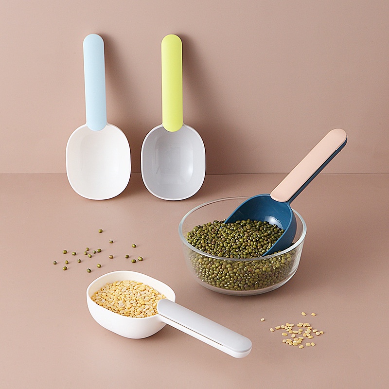 Rice Measuring Scoop With Sealing Clip / Long Handle Coarse Grains ...
