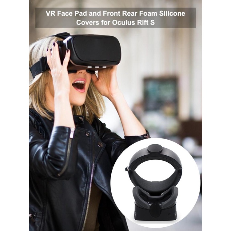 vr แว่นตา：Silicone Cover VR Face ad For Oculus Rift S Relacement Face ...