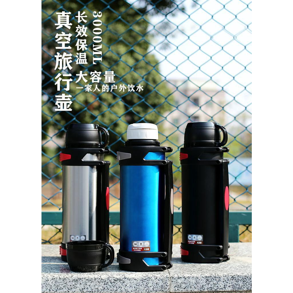 พร้อมส่งกระติกน้ำร้อนพกพาหม้อฉนวนกันความร้อนในบ้าน2L กลางแจ้งแบบพกพา304ถ้วยแก้วสแตนเลส3000mlขวด ...