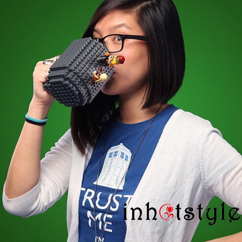 THA-DIY Creative Puzzle Bricks Mug Build On Blocks Coffee Tea Cup Gift For Lego Fans - lalalalaa ...