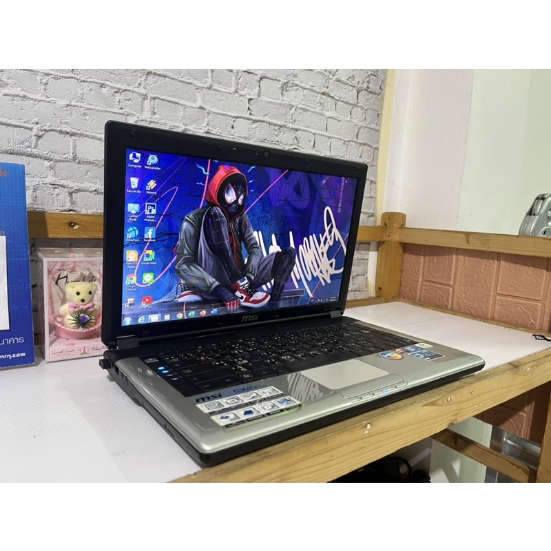 msi EX460 series แรม 4GB แบตเก็บไฟโน๊ตบุ๊คมือ2 ตำหนิคคีย์บอร์ดเสีย แถม ...