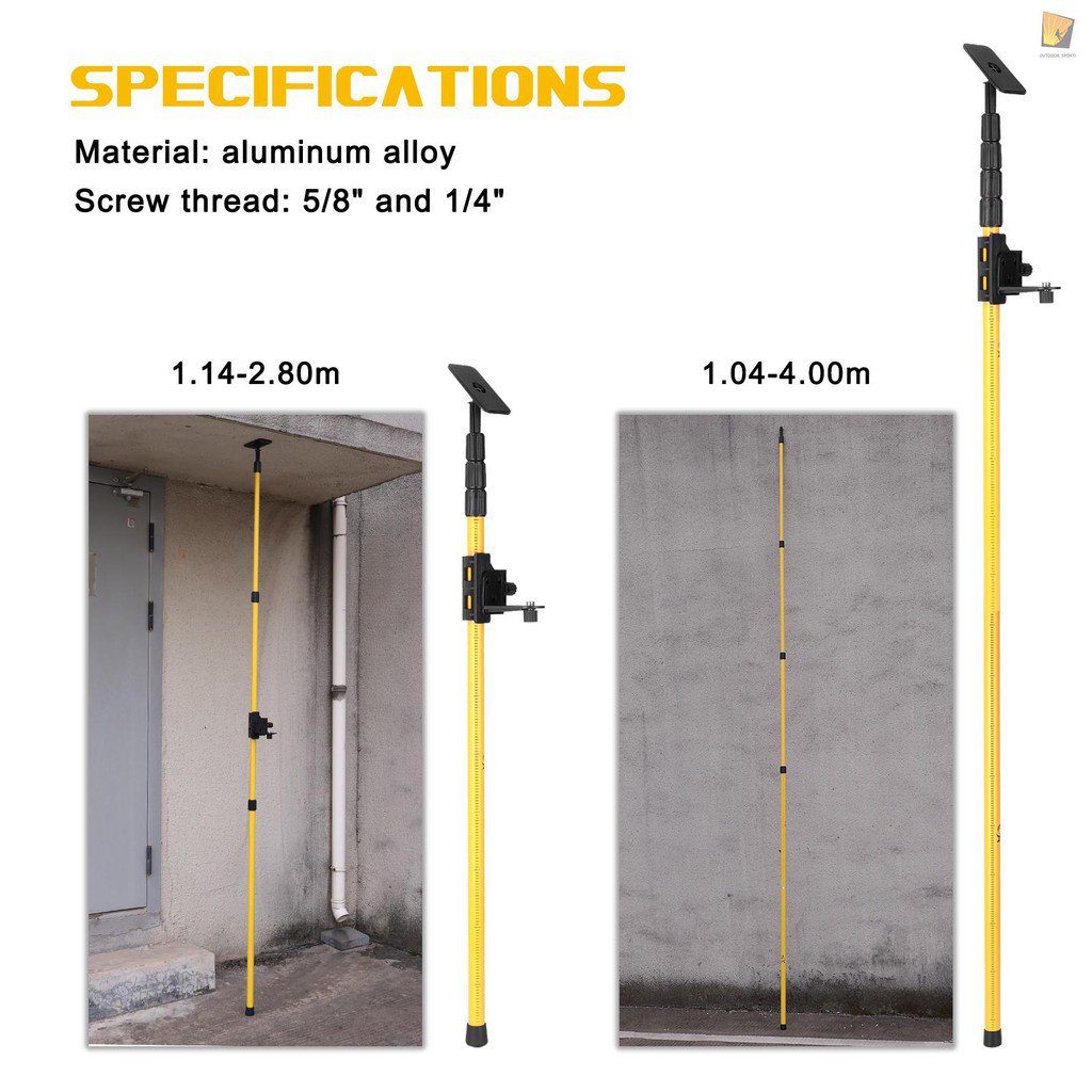 Telescopic Pole for Line Leveler Aluminum Alloy Adjustable Lift Extend ...