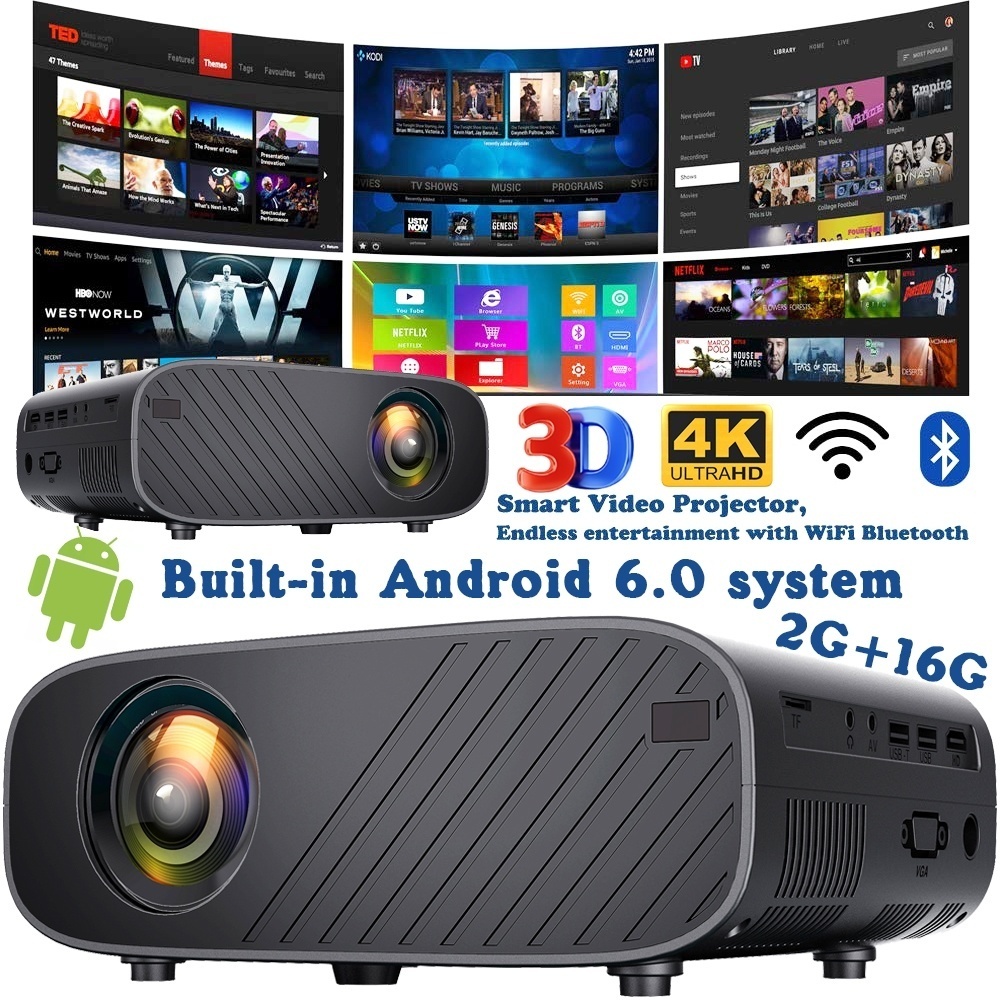 WillBesugar UNIC UC68H LED 1080P Projector Beamer Mini Wireless ...