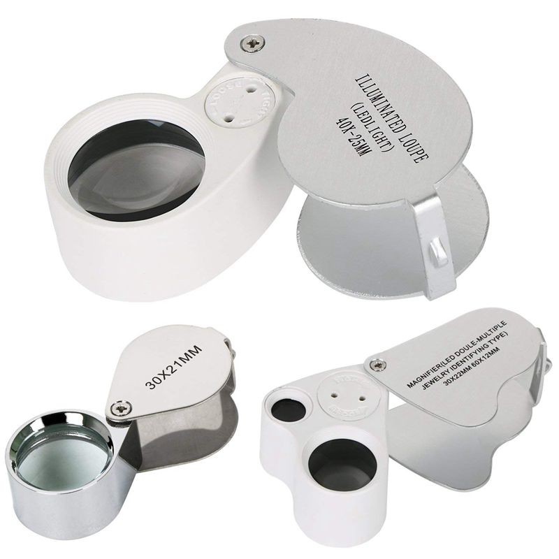 3-Piece Set Of Magnifying Magnifying Glass 30, 40, Double 30/60 ...