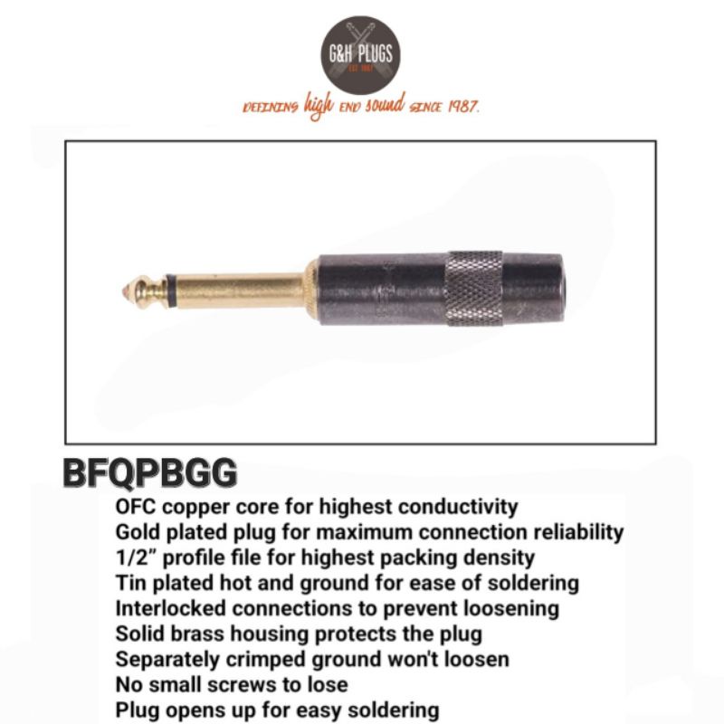 สายแจ็ค G&H PLUG & MOGAMI 2524 เลือกความยาวได้ - pnb_shop33 - ThaiPick