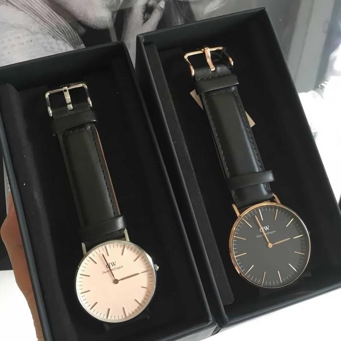 นาฬิกาข้อมืออะนาล็อก Dw แบบดั้งเดิม พร้อมกล่องกระดาษ สําหรับผู้ชาย และผู้หญิง จํานวน 1 ชุด ...
