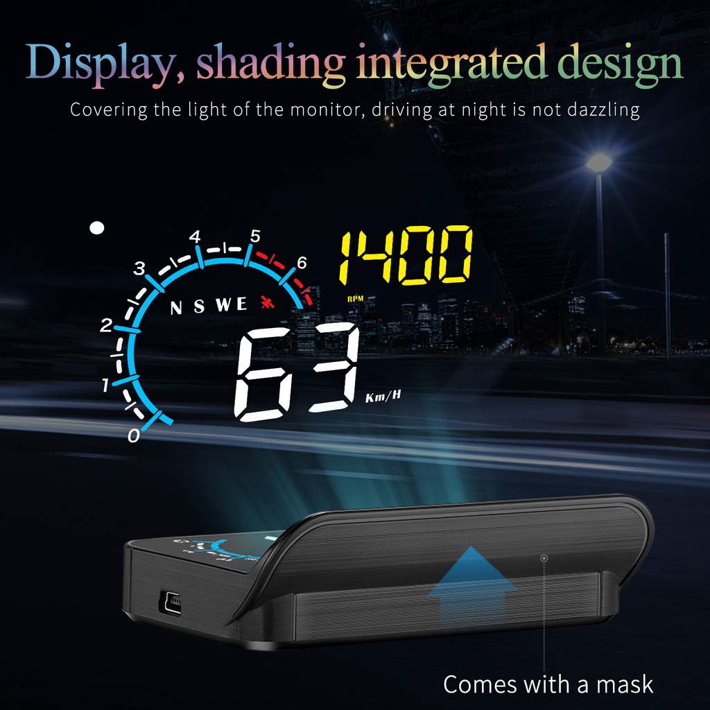 M12 NEW GPS HUD car OBD2 head up display GPS With Lens Hood HUD ...