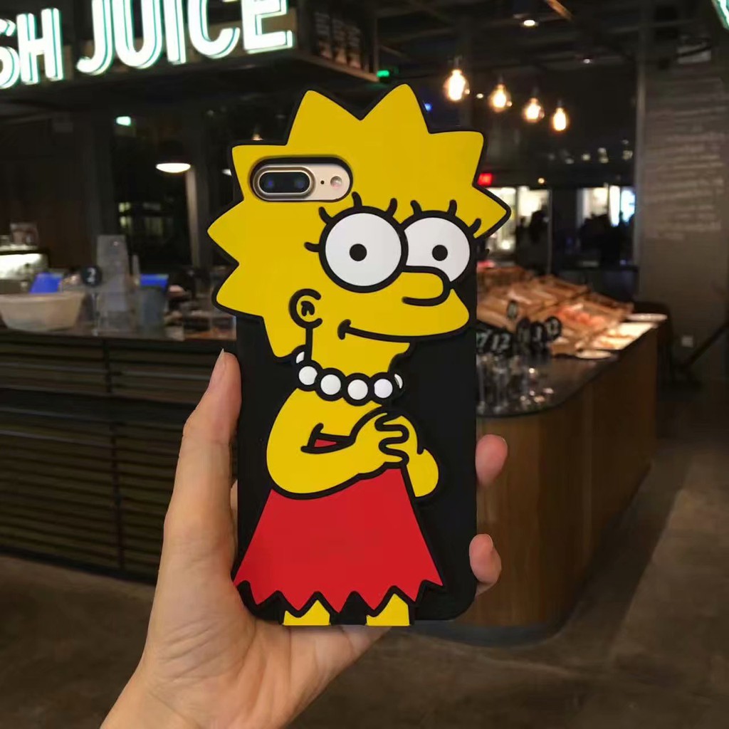 Bart Simpsons Lisa Cartoon Silicon Case for iPhone 12 11 Pro MAX 7 8 6 ...