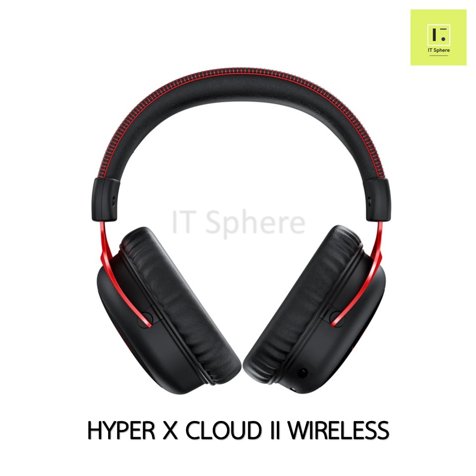หูฟัง HYPER X CLOUD II WIRELESS สีแดง (HYPER X HEADSET CLOUD II WIRELESS7.1 HHSC2X-BA-RDG ...