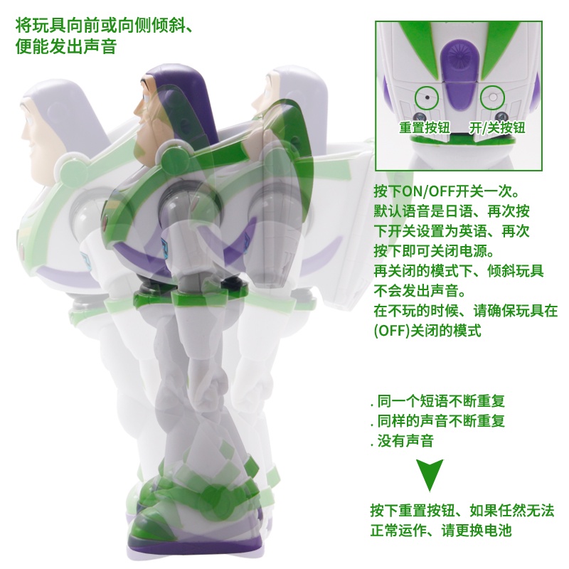 TOMY Toy Story 4 ตุ๊กตาสองภาษา Hand-made Model Buzz Lightyear Ham ...