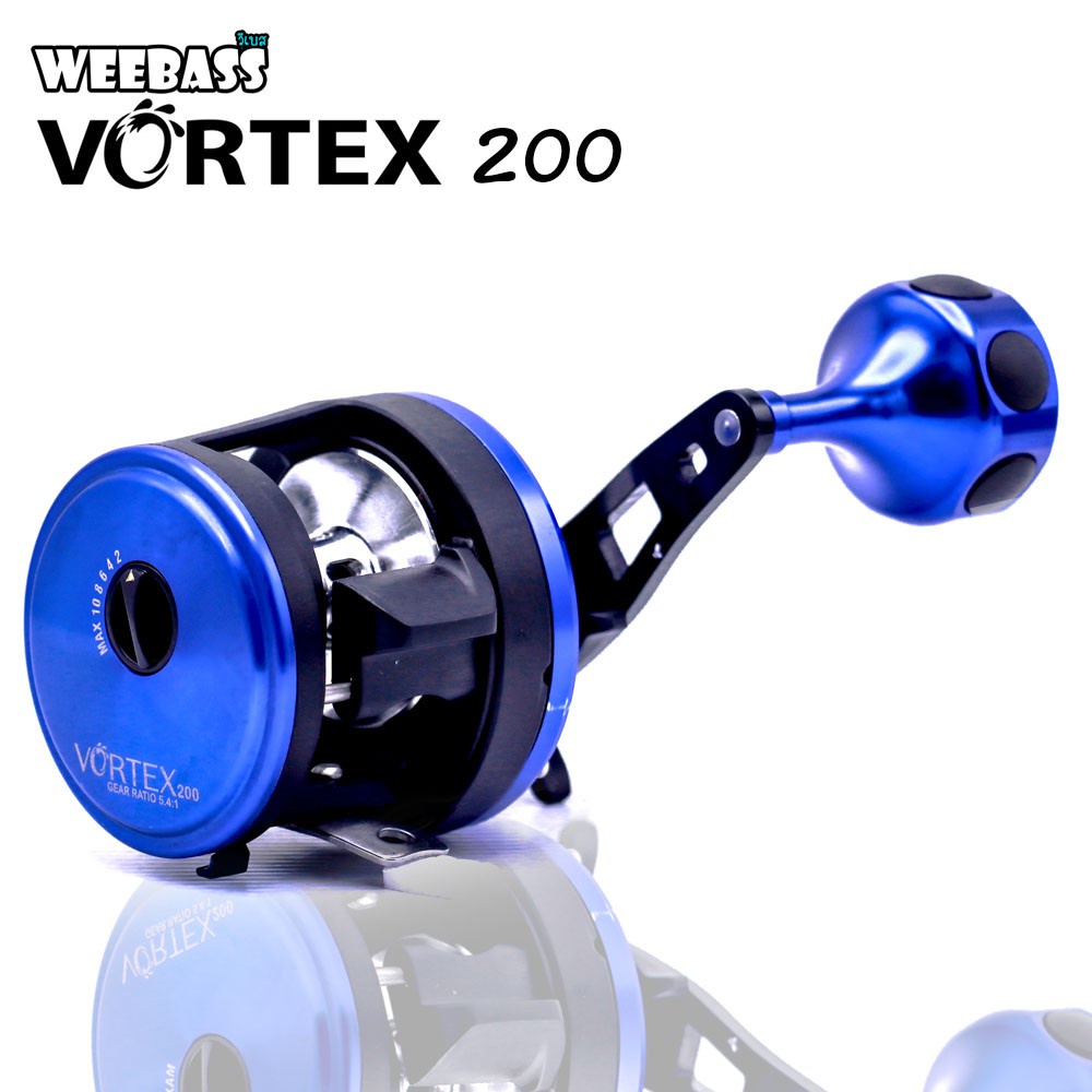WEEBASS รอก - รุ่น VORTEX เบอร์ 200201 (สีน้ำเงิน) รอกตกปลา รอกเบท รอกกลม - 50f28usa9j - ThaiPick