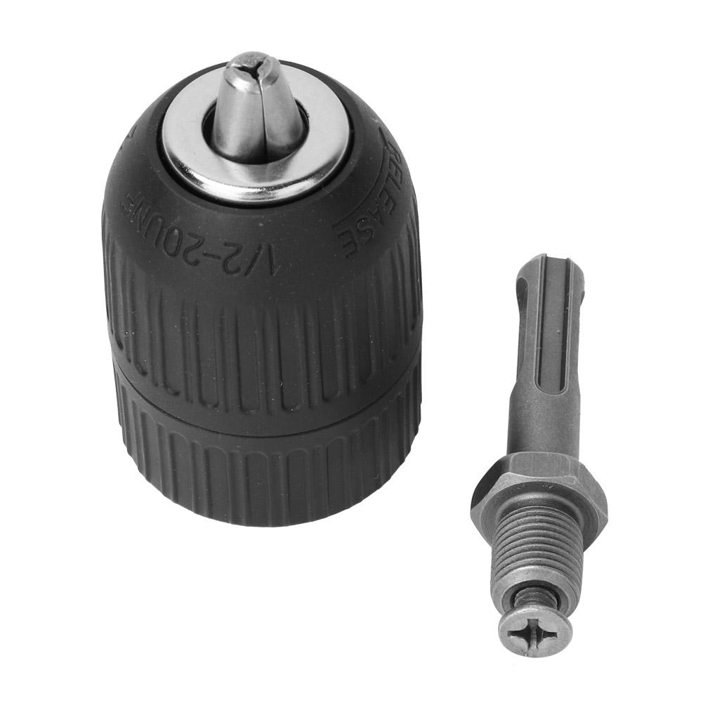 Impact Self-locking Bit 12-20UNF Chuck Drill Holder Keyless 2-13mm ...