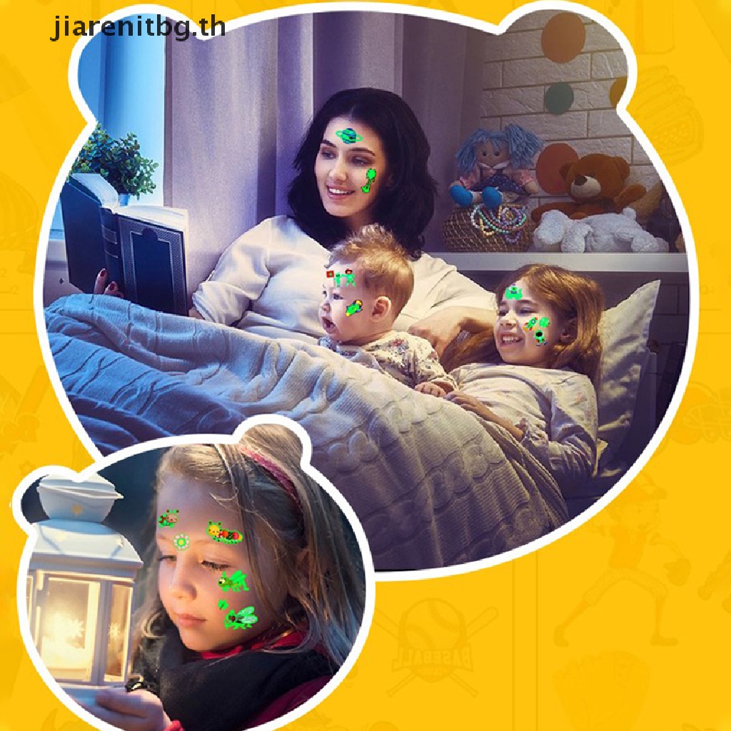 Renbg สติกเกอร์รอยสักชั่วคราว ลายการ์ตูน เรืองแสง สําหรับเด็ก 5 แผ่น ...