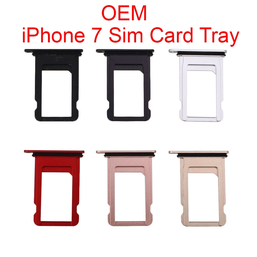 Metal Sim Card Reader Tray Holder Slot For iPhone 7 7G 4.7"+ 7 Plus 5.5 ...
