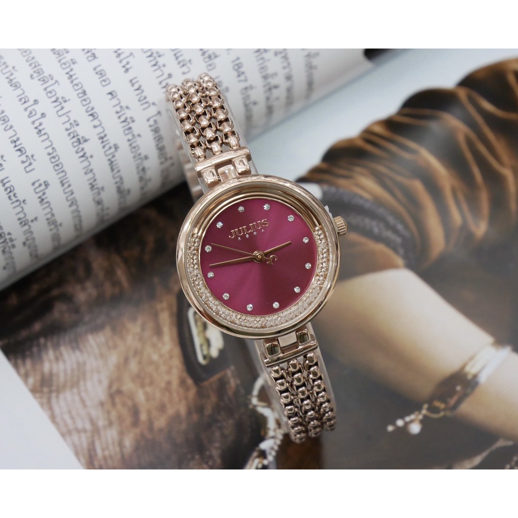 Julius รุ่น Ja-1285 นาฬิกาข้อมือผู้หญิง แบรนด์เกาหลีของแท้นำเข้า ประกัน ...