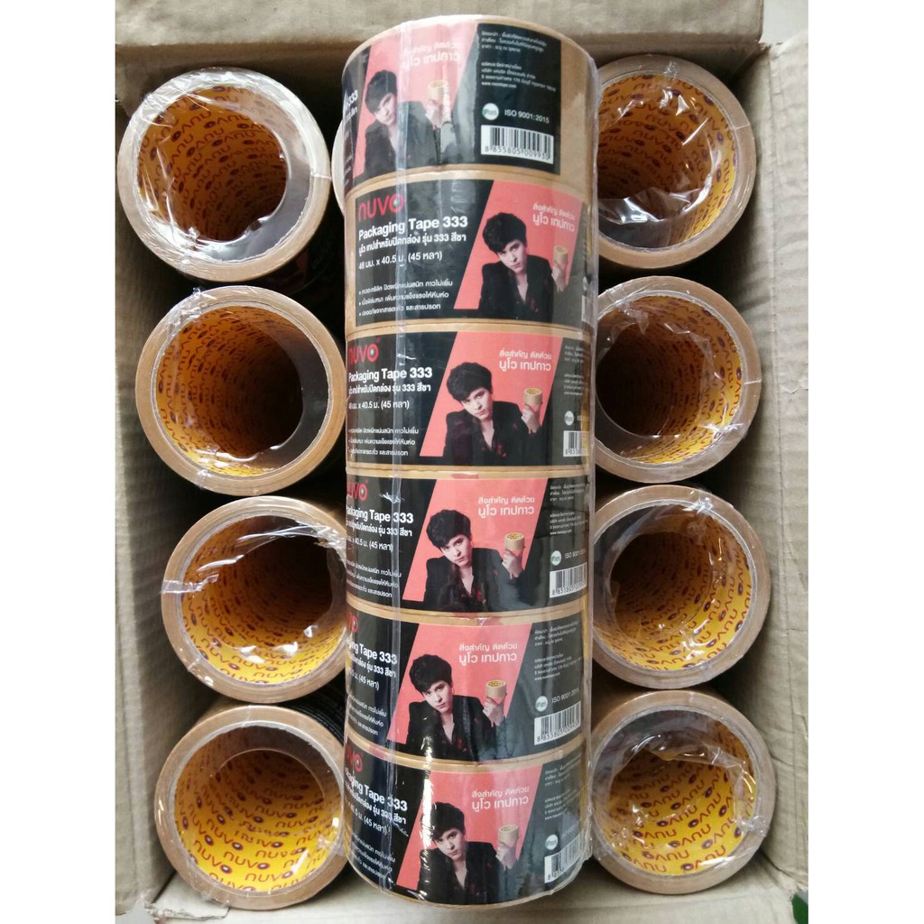 เทปกาว เทปปิดกล่อง OPP เทป [ยี่ห้อ NUVO] ยกลัง - enjoyoffices - ThaiPick