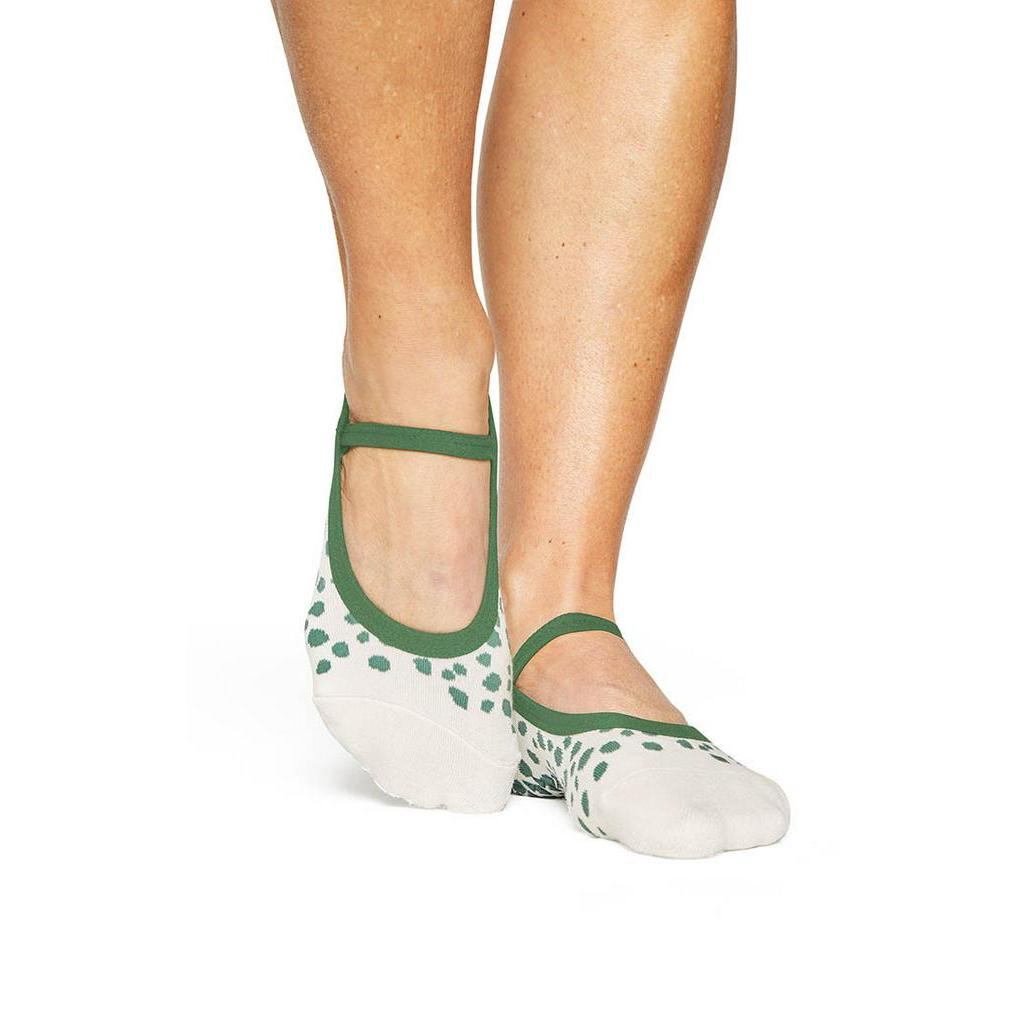Pointe Studio ถุงเท้ากันลื่น Dots Dance Grip Sock - Dark Green (ML ...