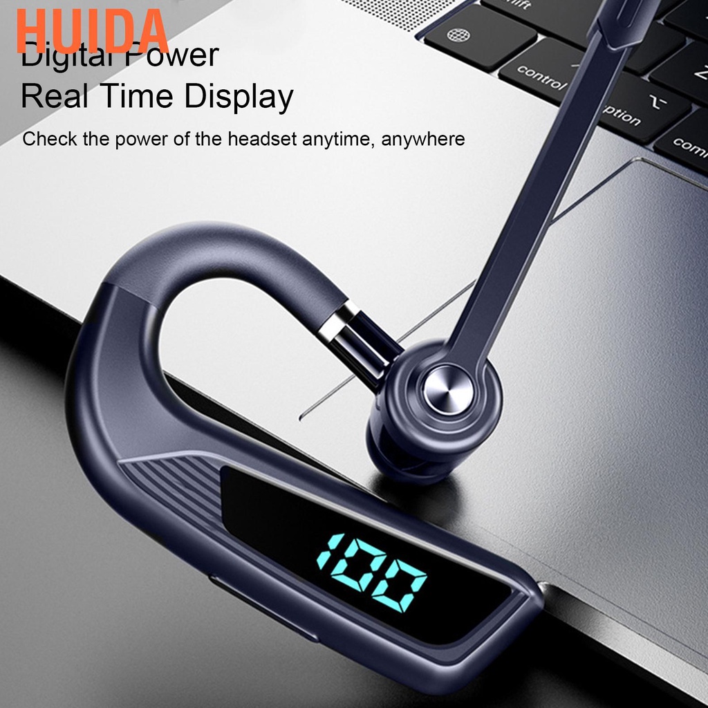 Huida BT Earpiece Rotation Wireless Handsfree Headset Mic For Business ...