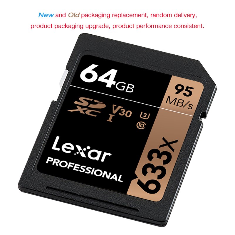 Lexar Professional SD card 64GB 128GB 256GB Max 95MBs read 633x Memory ...