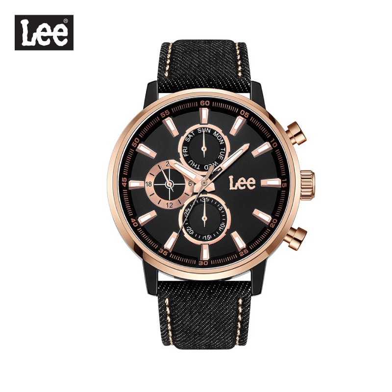 Lee นาฬิกาข้อมือ Metropolitan LEF-F163ABV2-1S แบรนด์แท้ USA สายหนังหุ้ม ...