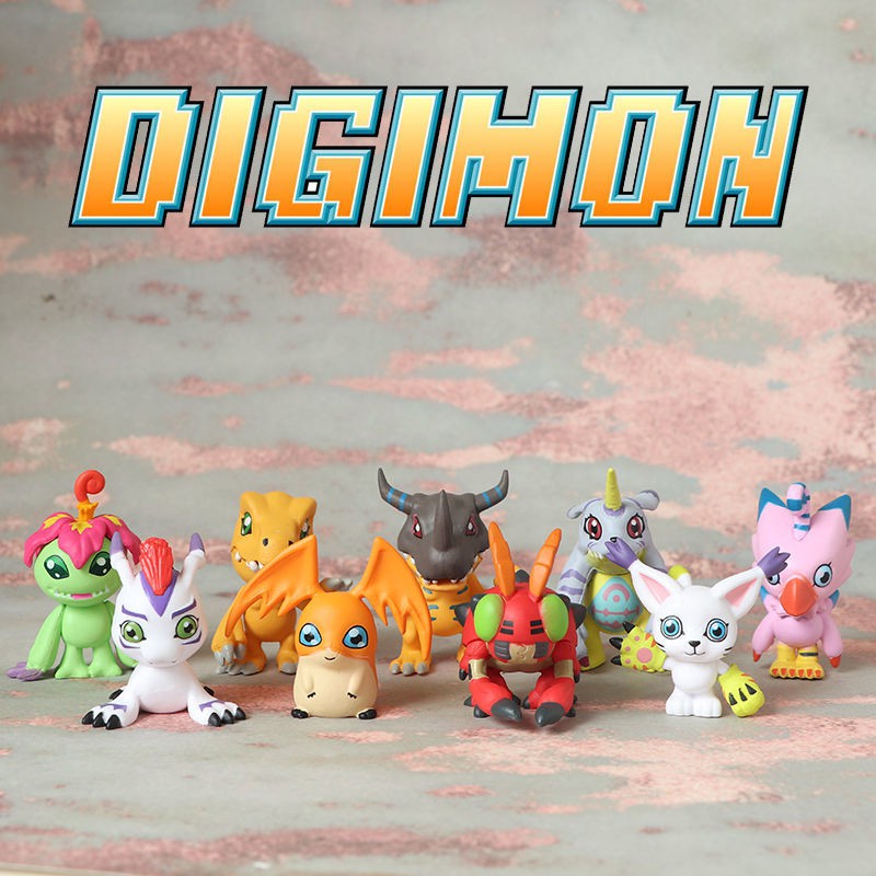 ☑ [Hot Sale] Nine Digimon Baby Decoration Models Yagumon Tyrannosaurus ...