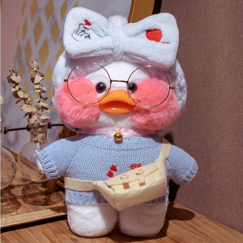 1PC 30cm Lucky Duck Plush Stuffed Toy Cute Pillows Blushing Duck ...