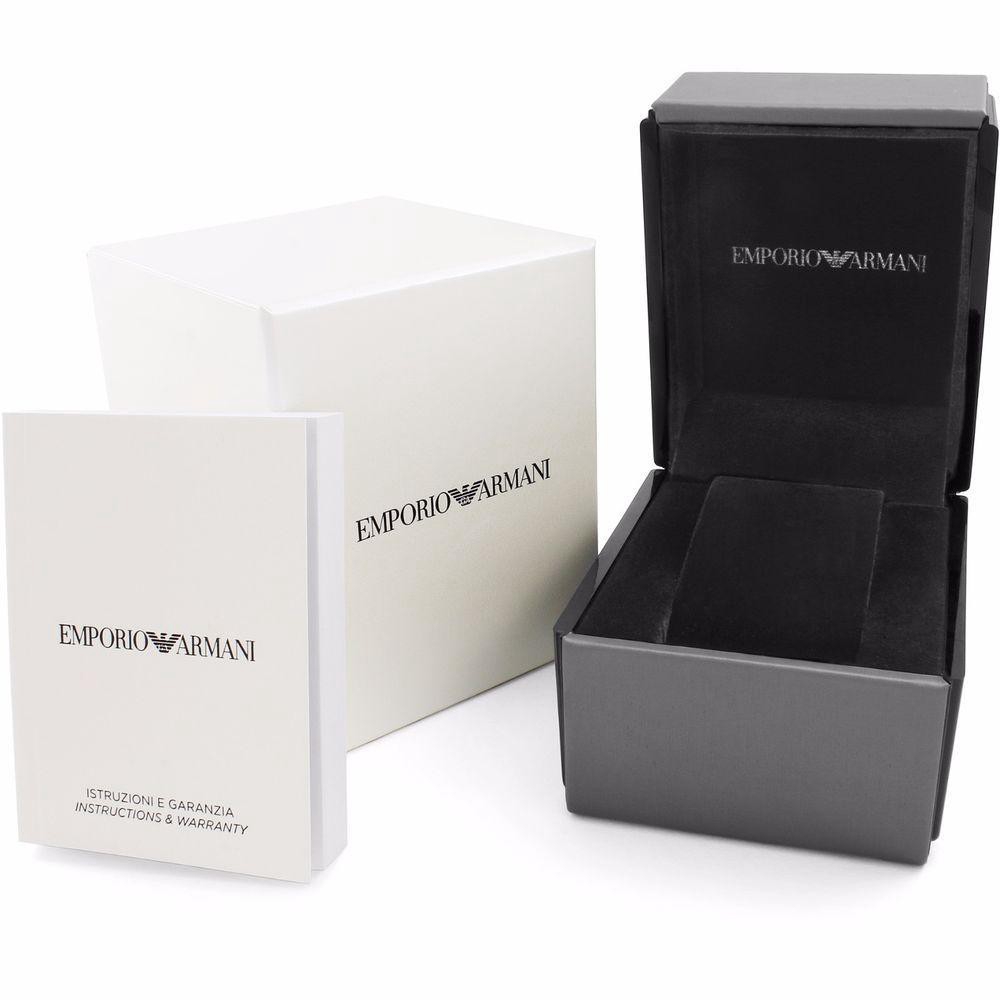 Emporio Armani ผู้ชายคลาสสิกซิกม่าสีเขียวเข้มแบบ Dial Chrono นาฬิกา ...