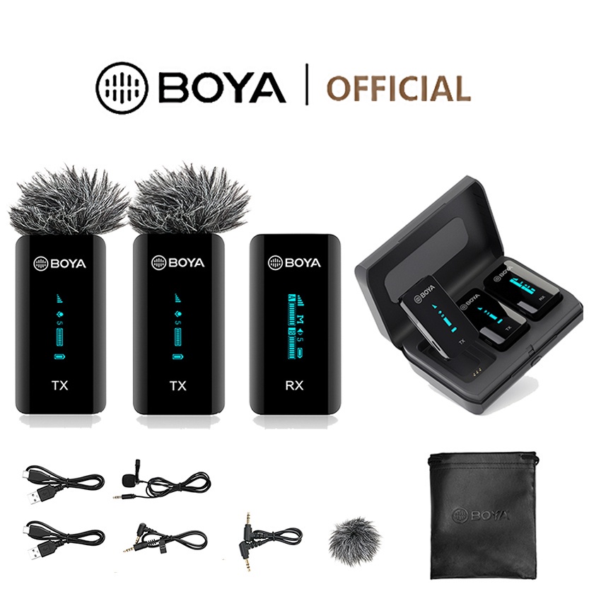 BOYA BY-XM6 S2 S1 (มาพร้อมกับกล่องชาร์จ) Wireless Microphone Dual ...