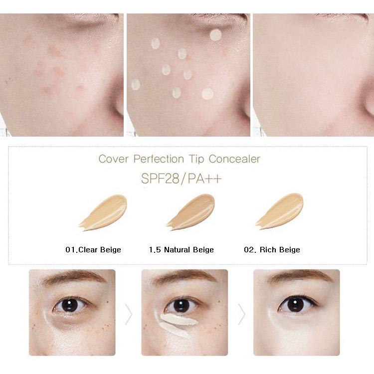 แท้100️ The Saem คอนซีลเลอร์ Cover Perfection Tip Concealer SPF 28 PA 6.5g (เบอร์ 11.5 2) - soso ...