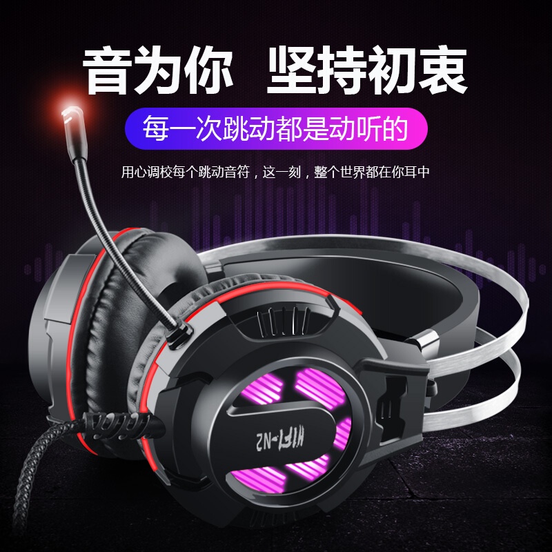 Wolf World Computer Headset with Microphone Game Head-Mounted Headset ...