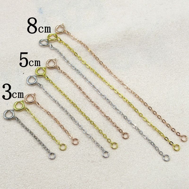 เงินสเตอร์ลิง S925 สร้อยข้อมือ สร้อยคอ สายโซ่ แบบสปริง Diy สายโซ่ต่อขยายโซ่ ปรับความยาวได้ ...