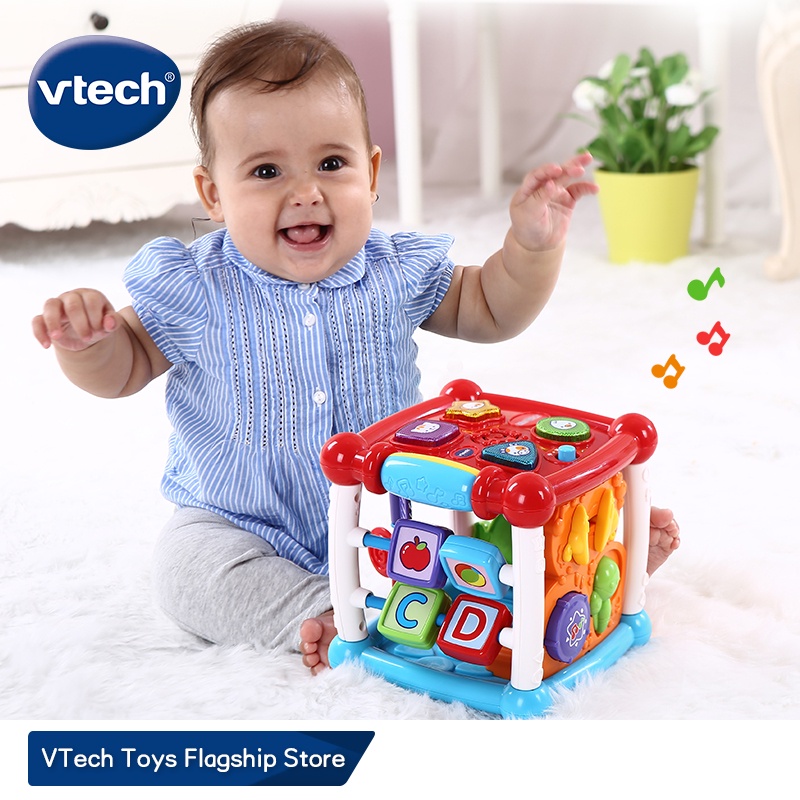 VTech Red Color Baby Activity Cube 9 in 1 Early Learning Turn Learn ...