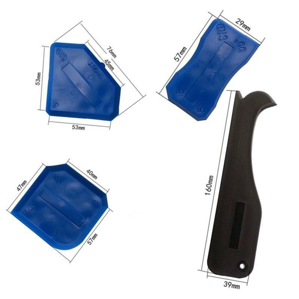 4 Pcs/set Silicone Hand Tools Kit Glass Cement Scraper Spreader Spatula ...