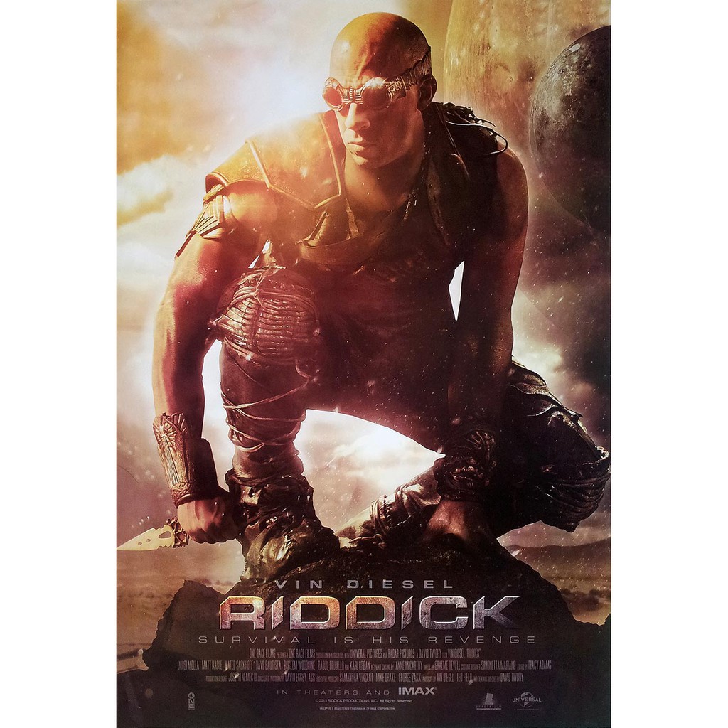โปสเตอร์ หนัง ริดดิค 3 RIDDICK 2013 POSTER 24”x35” Inch Sci-Fi Movie ...